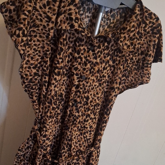 Terra & Sky | Dresses | Terra Sky Animal Print Blouse | Poshmark